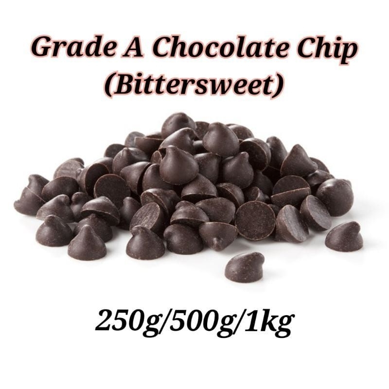 Grade A Dark Chocolate Chip (Bittersweet) Halal 100g/250g/500g/1kg ...