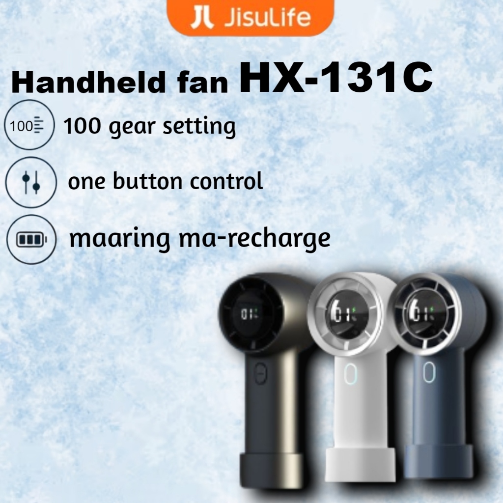 Promo JISULIFE Handheld Fan HX-131C Portable Bladeless Mini Fan ...