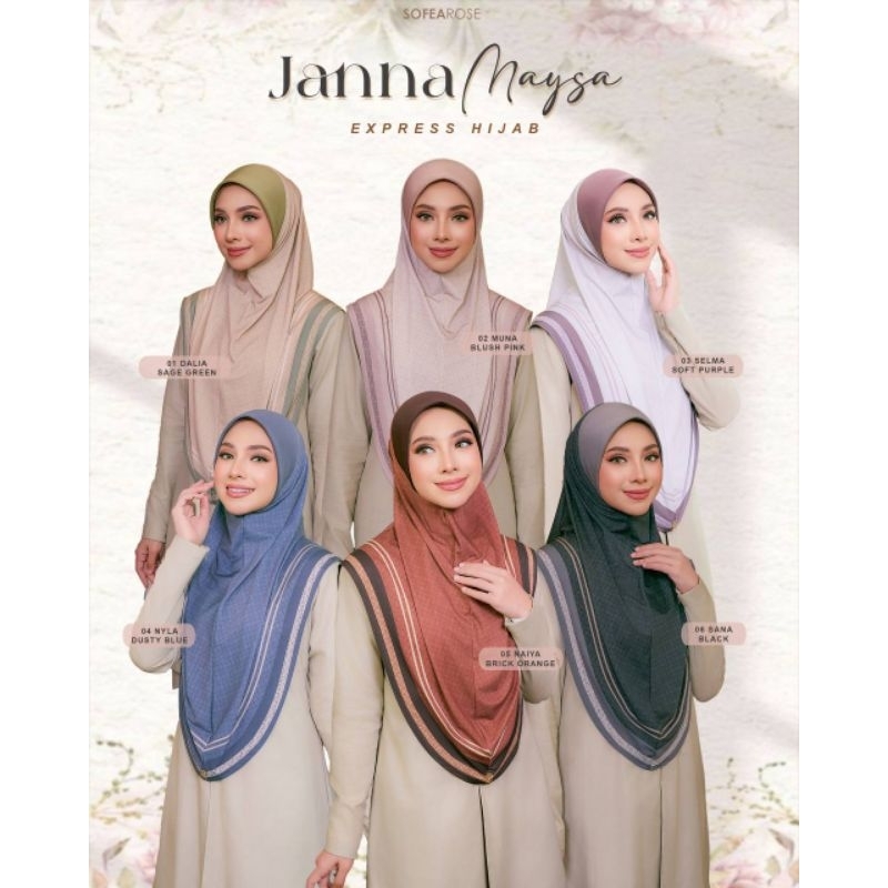 [NEW] SOFEAROSE 💯 ORIGINAL JANNA & ATIYA EXPRESS SERIES | Shopee Malaysia