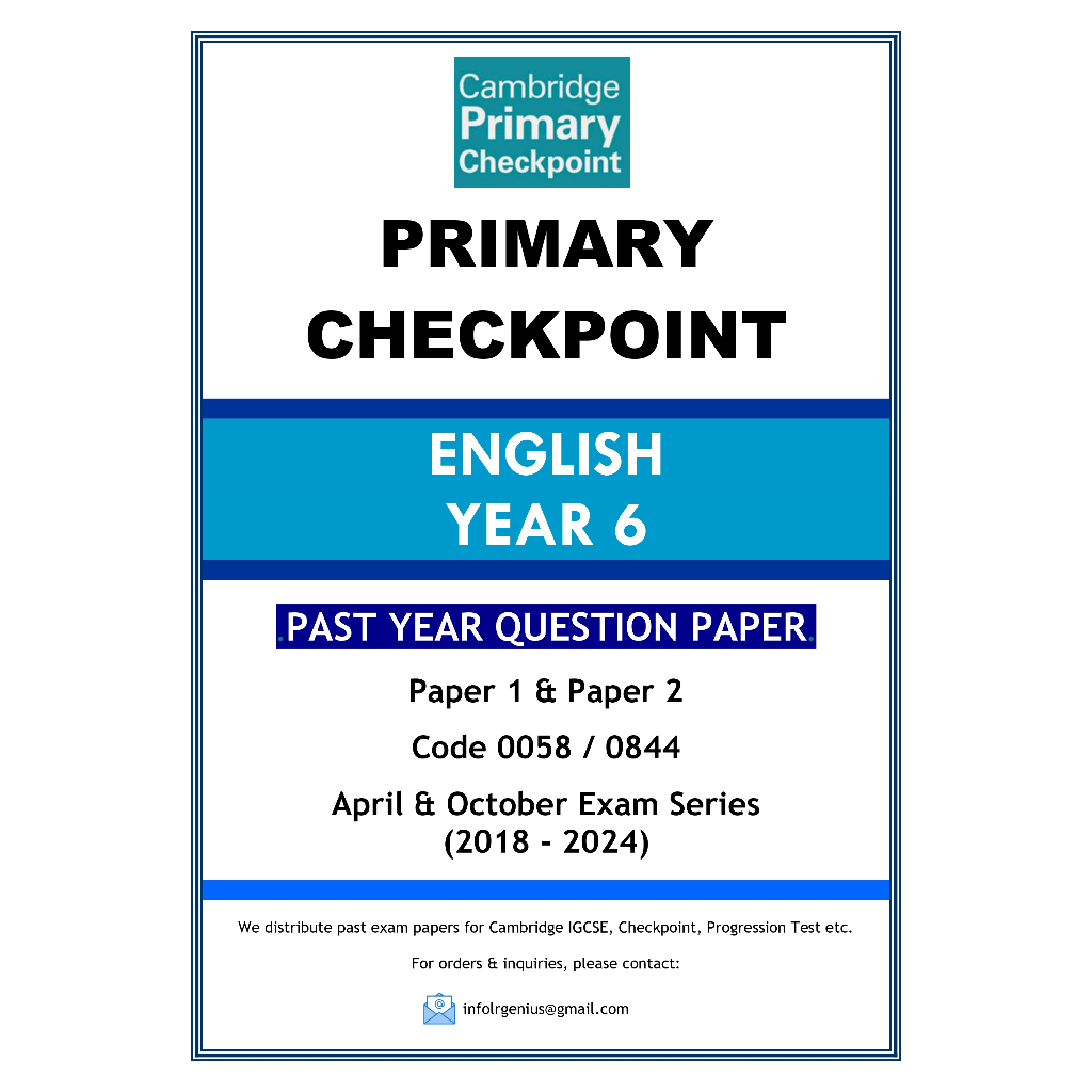 Cambridge Checkpoint Past Exam Papers (Primary Y6 & Lower Sec Y9) Math ...