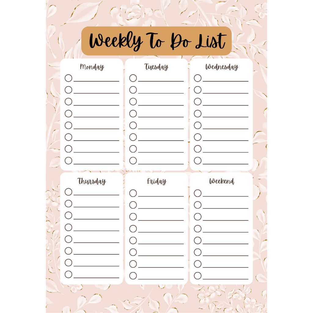 [PDF] Simple Weekly TO Do List Printable Pages | Shopee Malaysia