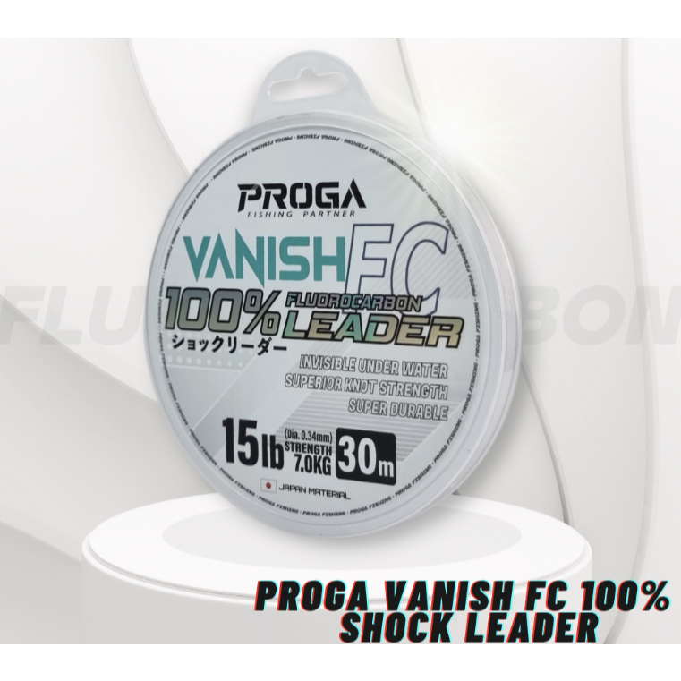 PROGA VANISH Fluorocarbon FC100% 30M Fishing Shock Leader | Shopee Malaysia
