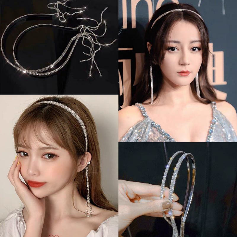 Korean Rhinestone Diamond Shiny chain Hair band Hairband Headband ...