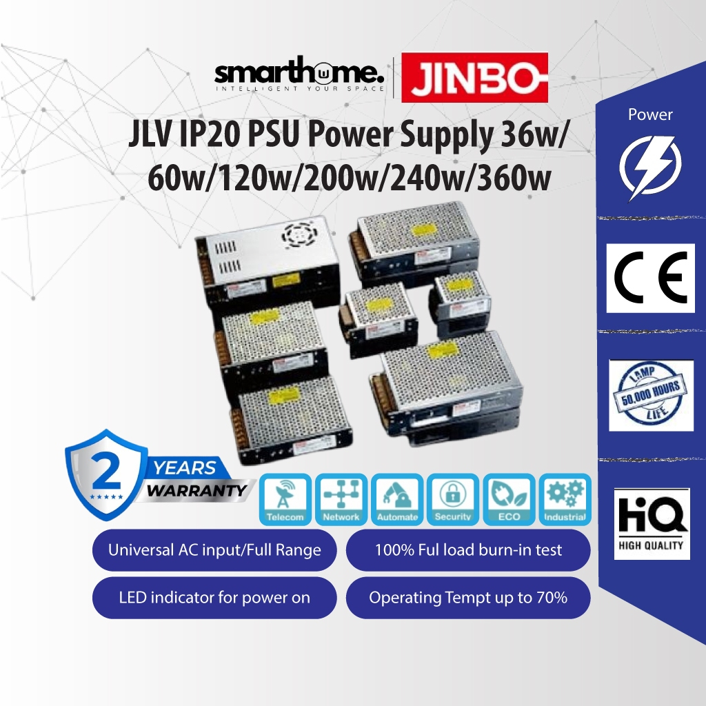 JINBO AC TO DC 24V POWER SUPPLY 36W 60W 120W 240W 360W LED STRIPE POWER SUPPLY PREMIUM QUALITY 2 ...