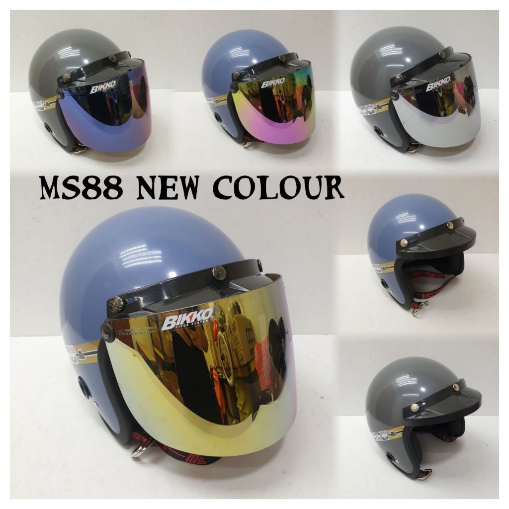 ctmotor MS88 Helmet New Colour Nano Blue & Nano Grey Helmet MS88 / Topi ...