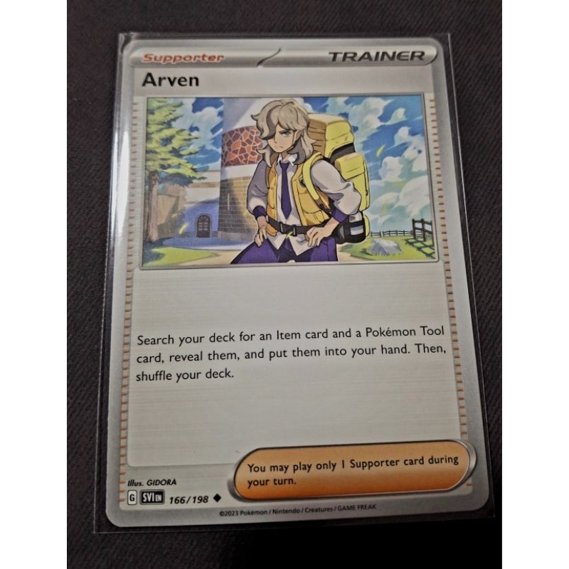 Pokemon TCG - Arven Trainer Card- 166/198 [Scarlet & Violet] | Shopee ...