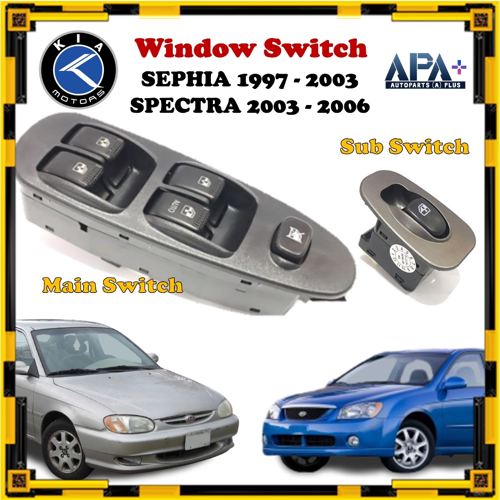 Kia Spectra - Power Window Switch / Suis Tingkap - Main / Sub ( Right ...