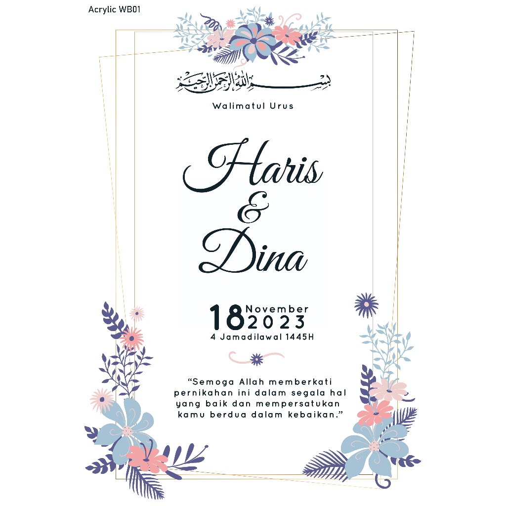 Wedding Board Acrylic Wedding Signage Event Welcome Board Majlis ...