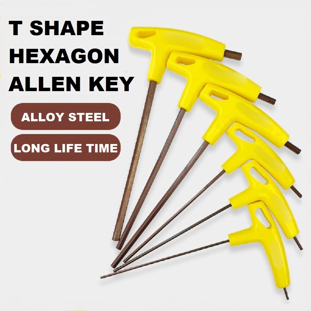T Type T Shape Hex Key Allen Wrench Set Hexagonal Wrench with Rubber ...