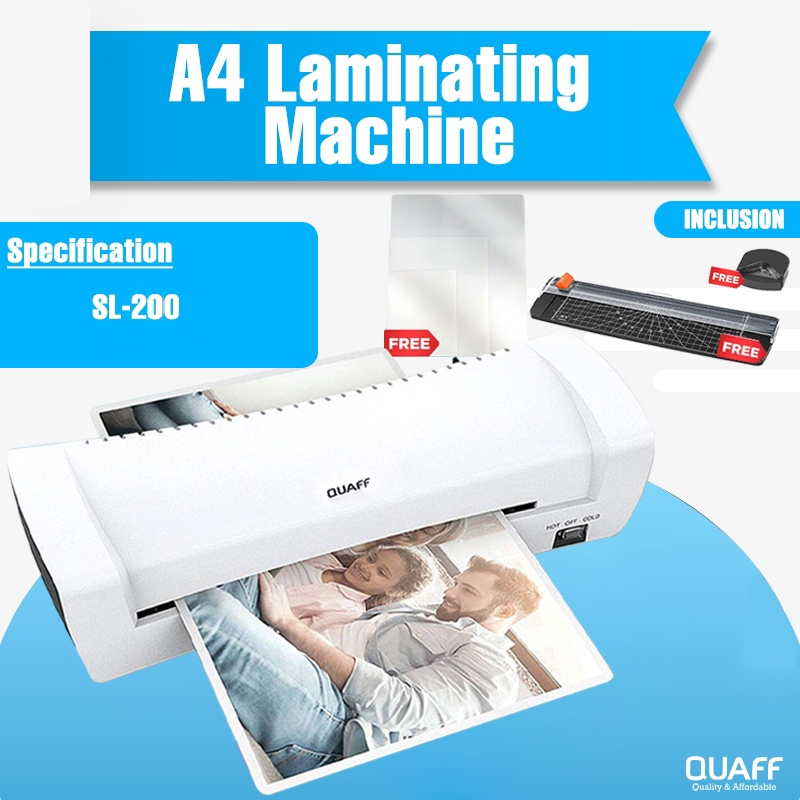 SL200 Laminator A4 Hot and Cold Laminating Machine School Office Supplies【Free Paper Cutter ...