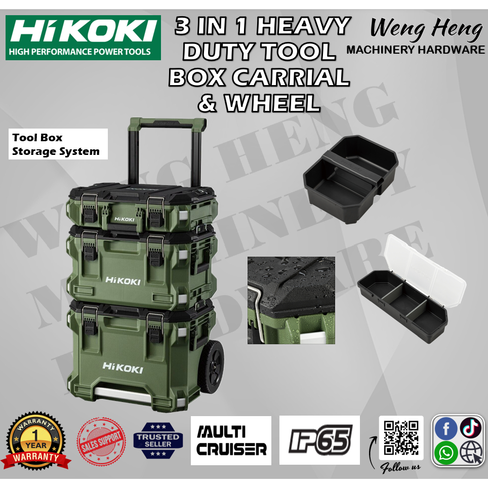 HIKOKI MULTI CRUISER 3PC Tool Box Storage System - 379489 | Shopee Malaysia