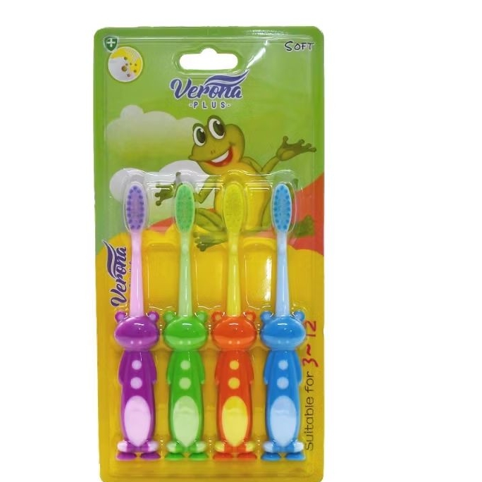 Verona Plus Kids Toothbrush With Soft Bristles (4pcs/pack) | Shopee ...