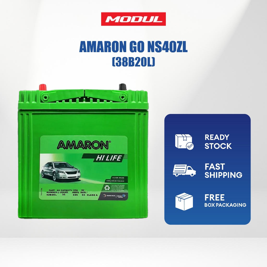 Amaron GO NS40ZL MYVI ALZA VIVA BEZZA KELISA Car Battery Kereta Bateri ...