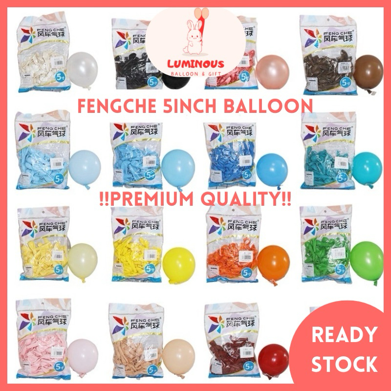 [Clear Stock!! Cheapest!!] 10/50pcs 5 Inch Feng Che Latex Balloon ...