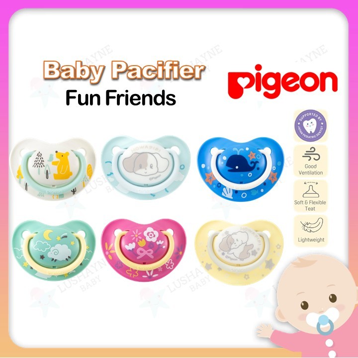 PIGEON Mini Light Baby Pacifier Soother 0-3M 3-6M 6-18M New Born Baby ...