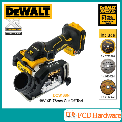 DEWALT DCS438N 3" Brushless Cordless Cut Off Tool (DCS438N-XJ / DCS438 ...