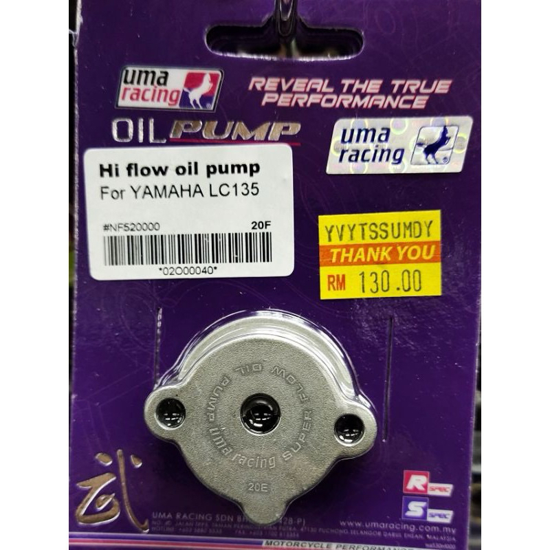 100% ORIGINAL UMA RACING OIL PUMP LC135 5S LC 135 Y15ZR Y15Z Y15 V2 ...