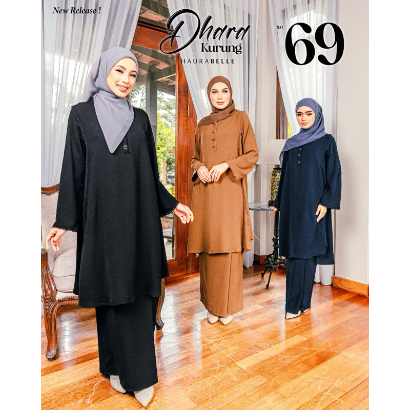 [HAURABELLE] DHARA KURUNG IRONLESS | Shopee Malaysia