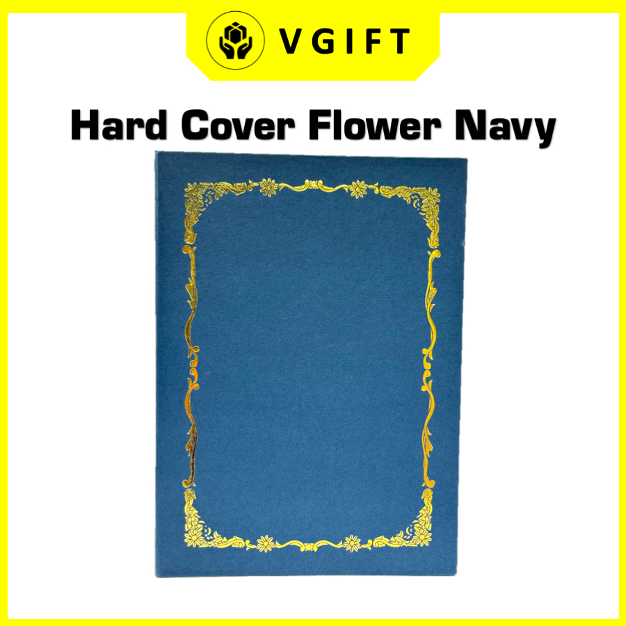 [KL SELLER] A4 Certificate Holder Hard Cover with Gold Border Card ...