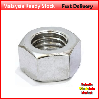 Hex Nut M2 M2.5 M3.5 M3 M4 M5 M6 M8 M10 M12 304 Stainless Steel Hexagon Nut DIN934 | Shopee Malaysia