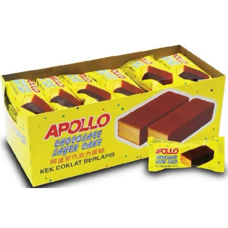 Apollo Kek Coklat Berlapis- 384g (24 x 16g) | Shopee Malaysia