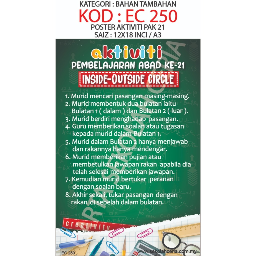 🏃1 DAYSHIP🏃 JIMAT! Poster Aktiviti Pembelajaran Abad ke-21 Size A3 ...