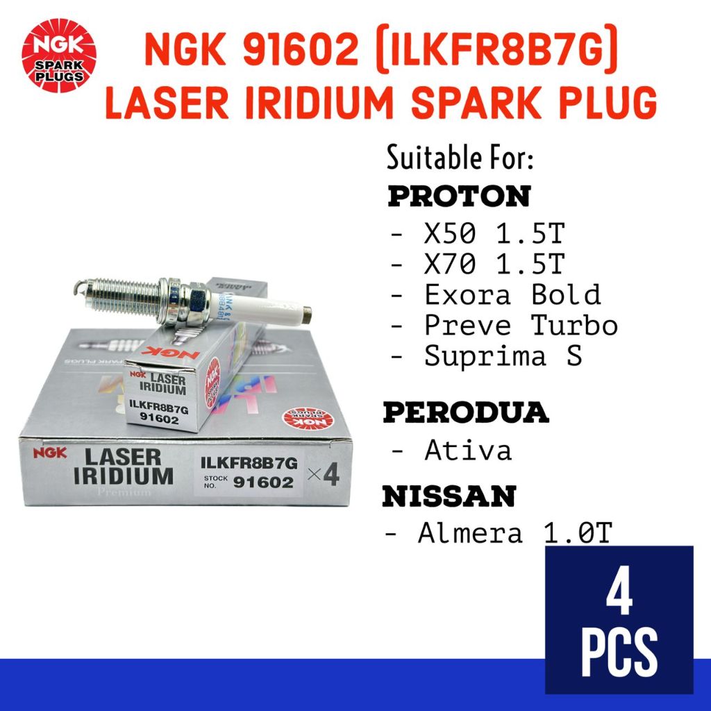 【100% ORIGINAL】 NGK 91602 LASER IRIDIUM PALAM PENCUCUH-PROTON X50/ X70 ...