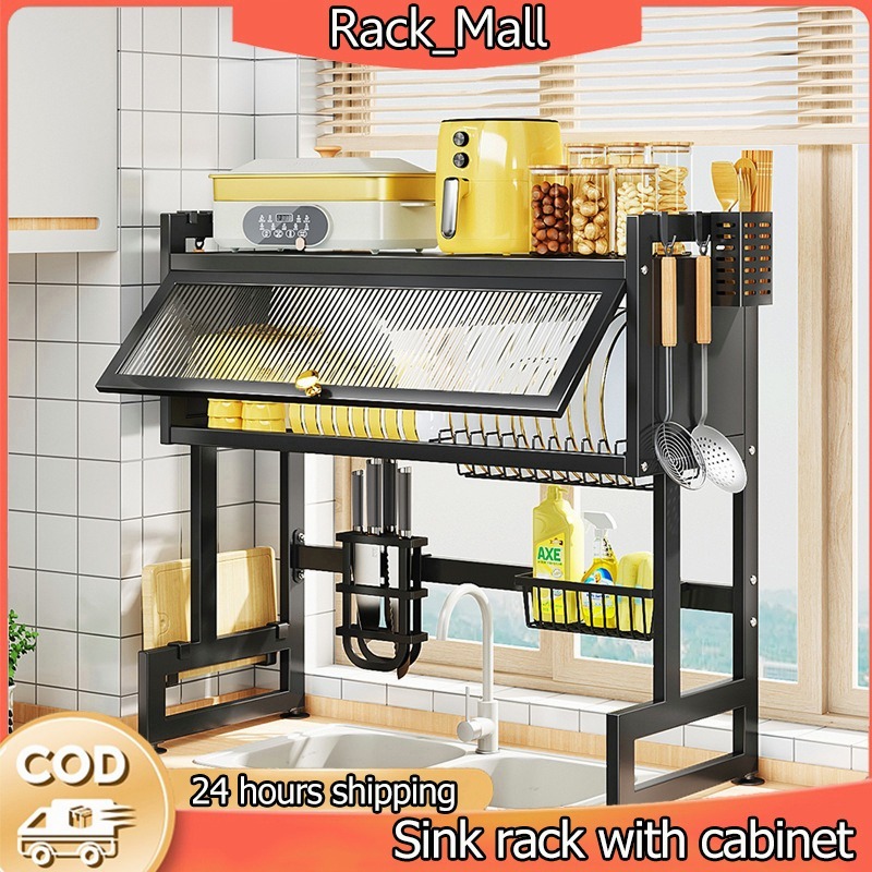 Dish rack Kitchen Shelf Dish Drainer Kitchen Storage Rack Rak piring ...