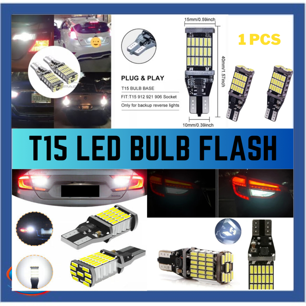 1pc Perodua Proton Honda Toyota T15 BA15S W16W 45SMD Reverse Third ...