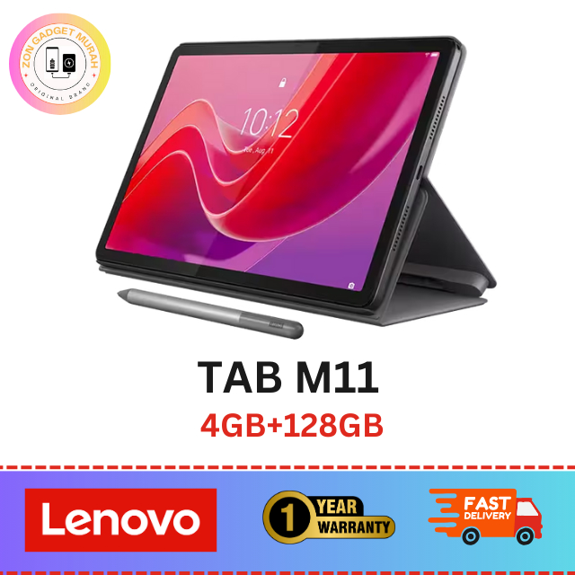 Lenovo Tab M11 | 4GB RAM + 128GB ROM | MediaTek Helio G88 | 7040mAh Battery | 15w Fast Charging ...