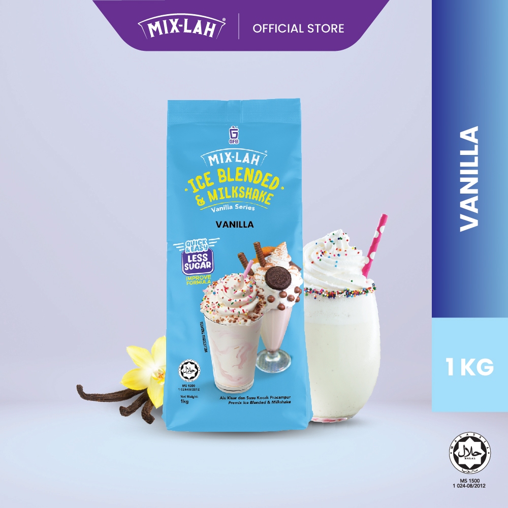 MIX-LAH Vanilla Ice Blended Milkshake Powder 冰沙粉 (1kg) | Shopee Malaysia