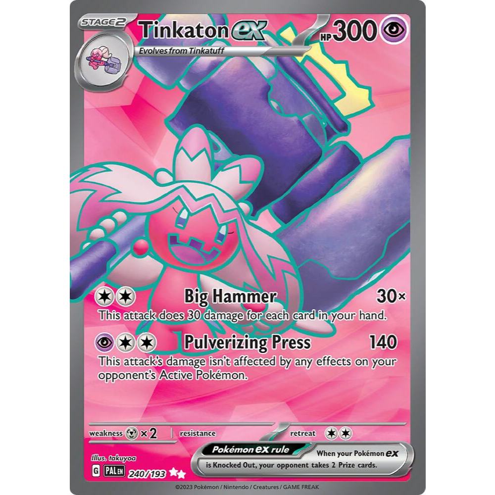 Pokemon Tinkaton ex - 240/193 - SV02: Paldea Evolved (PAL) | Shopee ...