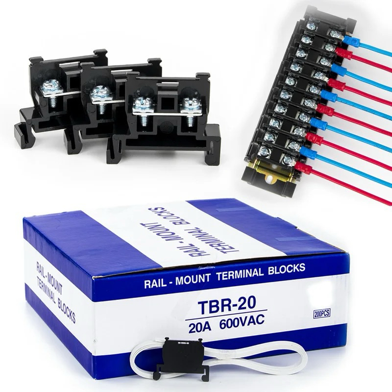 TBR NHT 10A 20A Din rail terminal block end terminal plate (10pole ...