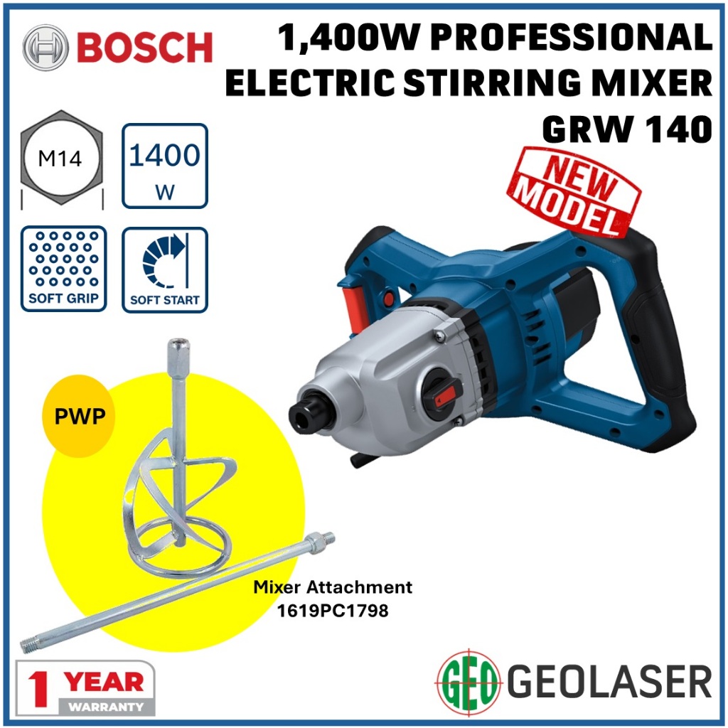 BOSCH GRW 140 PROFESSIONAL ELECTRIC CEMENT / PAINT STIRRING MECHANISM ...