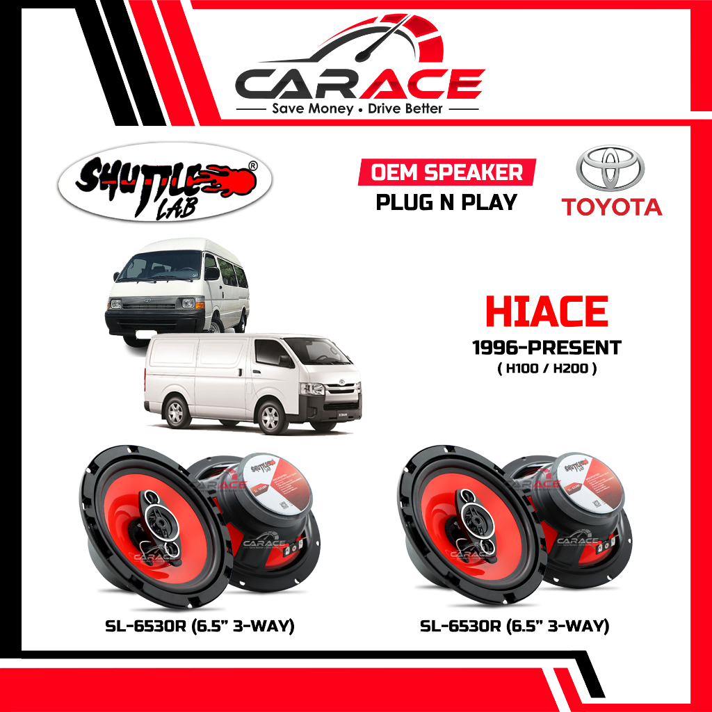 SHUTTLE LAB Speaker HIACE Plug and Play Speaker PNP Front Rear Door 6 ...