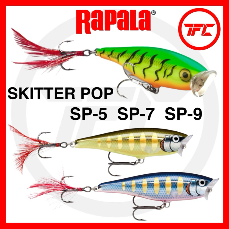 RAPALA Skitter Pop SP 5 7 9 Lure SP05 SP07 SP09 SP5 SP7 SP9 Popper 5cm 7cm 9cm Surface Top Water ...