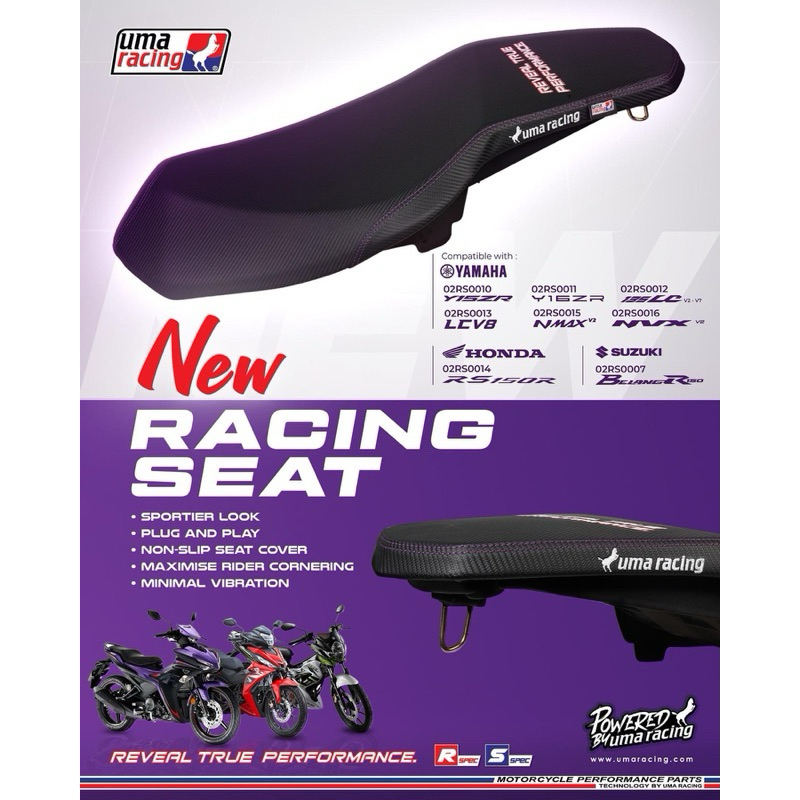 LC135 RS150 Y15ZR Y16ZR LC135 V8 Fi Racing Seat Uma Racing ESR Carbon ...