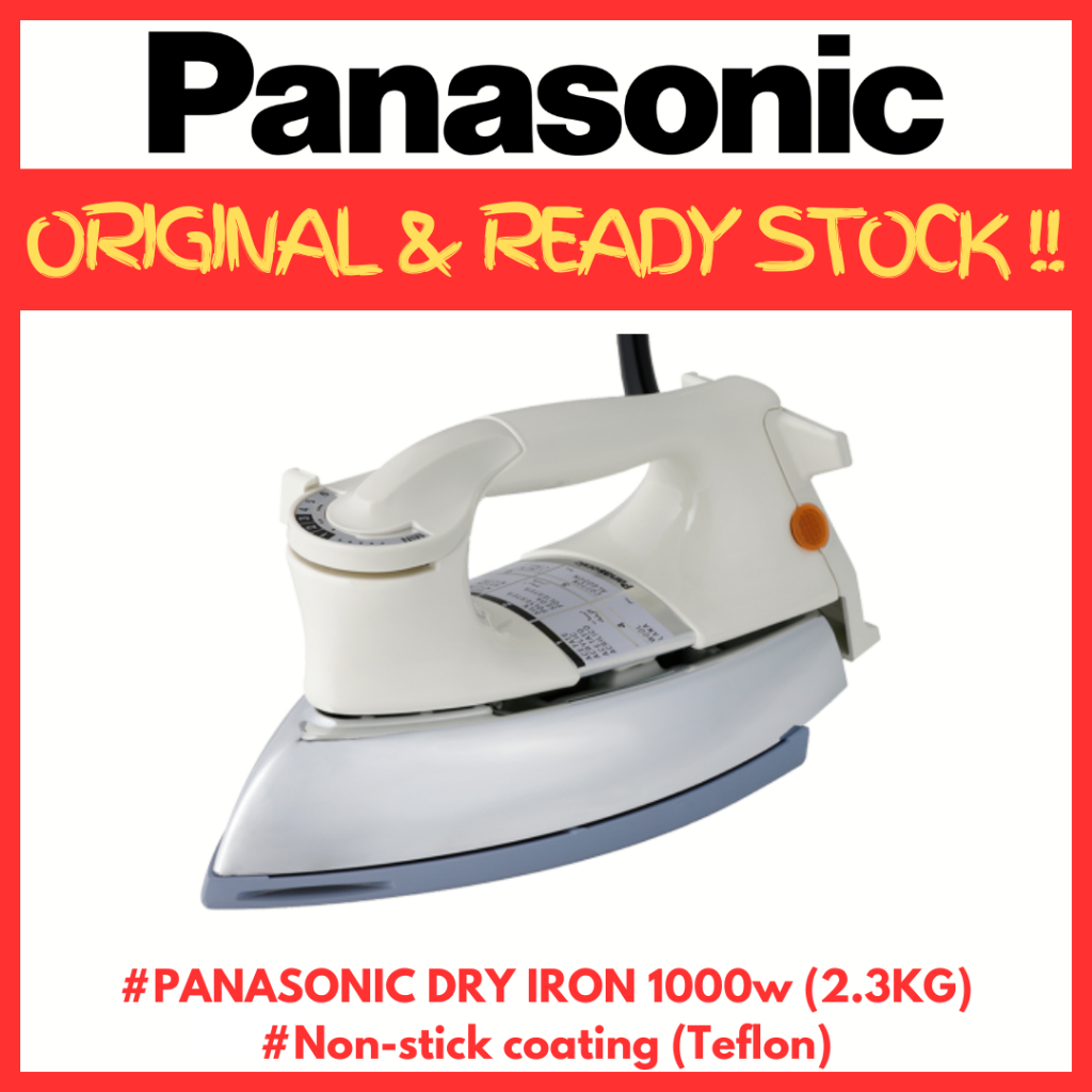 PANASONIC Heavy Weight Dry Iron NI-22AWTSK, 1000W 2.3KG, SETERIKA ...