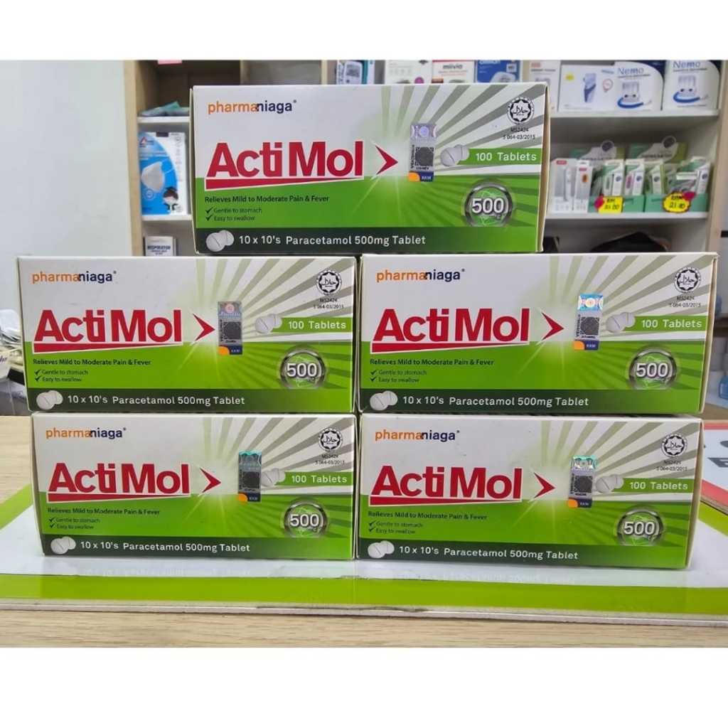 PHARMANIAGA ACTIMOL 500MG 10'S #FEVER #PAIN #PCM #PARACETAMOL #TABLET ...