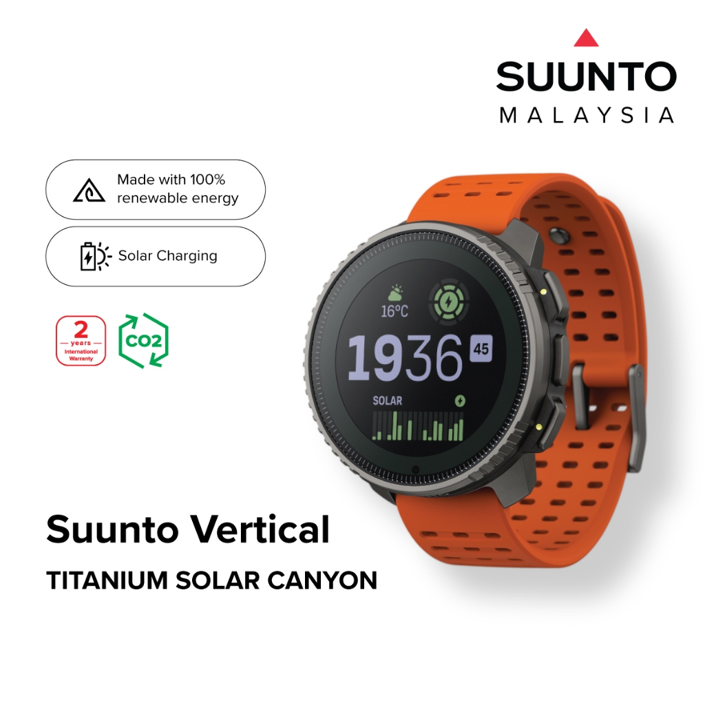 Suunto Vertical Titanium Solar - TITANIUM SOLAR CANYON | Solar Watch ...
