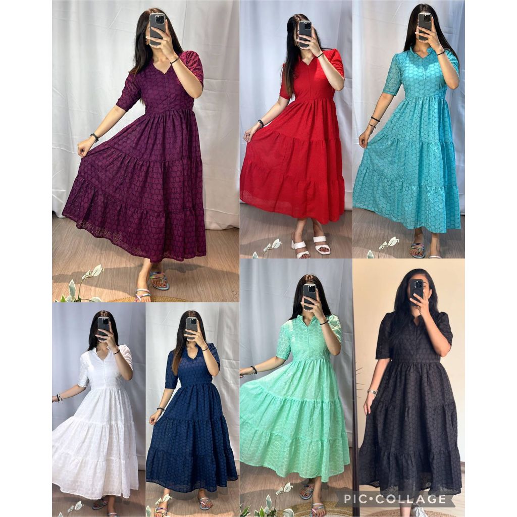 (S To 3XL) Party Wear Gwon For Women's /New Design Schiffli Hakoba Maxi ...