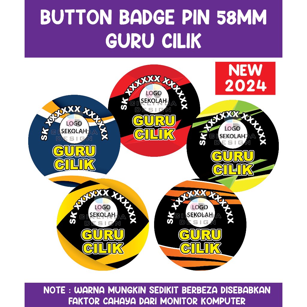 BUTTON BADGE SAFETY PIN - GURU CILIK (FM) | Shopee Malaysia