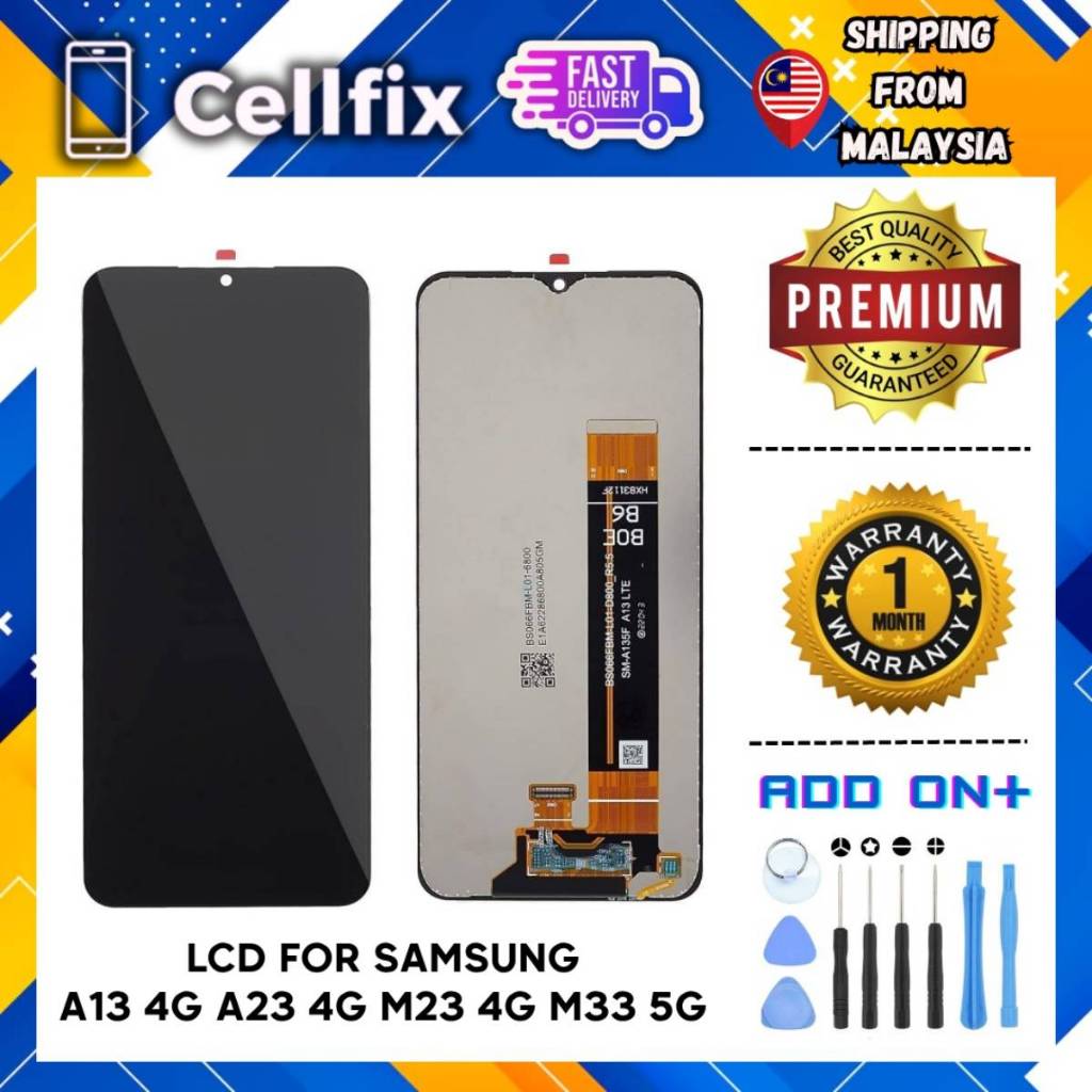 SAMSUNG A13 4G/ A135 /A23 4G /M23 4G / M33 5G ORIGINAL COMPATIBLE LCD ...