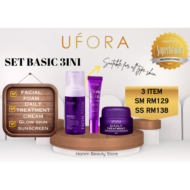 SET BASIC SKINCARE UFORA 3IN1 | Shopee Malaysia