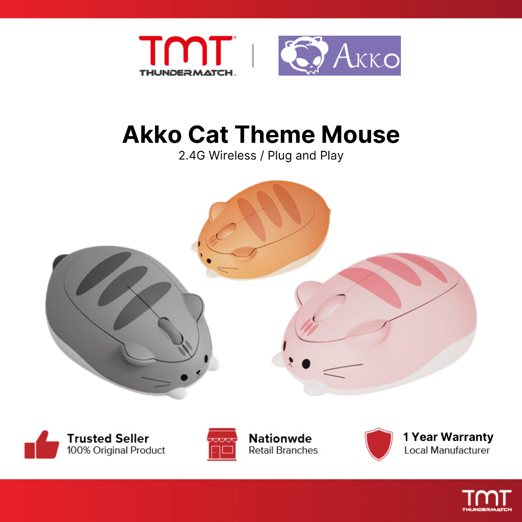 Akko Cat Theme Wireless Mouse | 1 Year Warranty | Shopee Malaysia