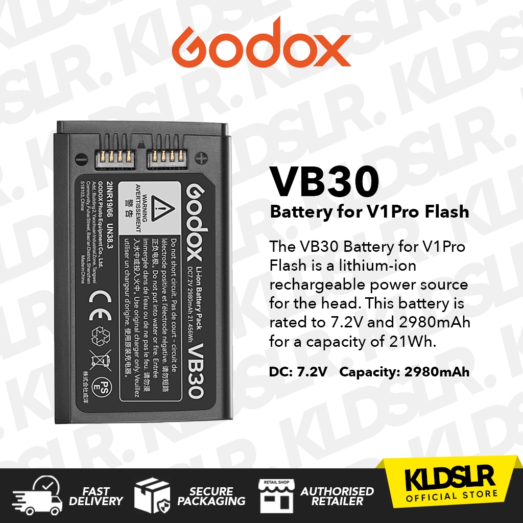 Godox VB30 Battery for V1Pro Flash Head | Shopee Malaysia