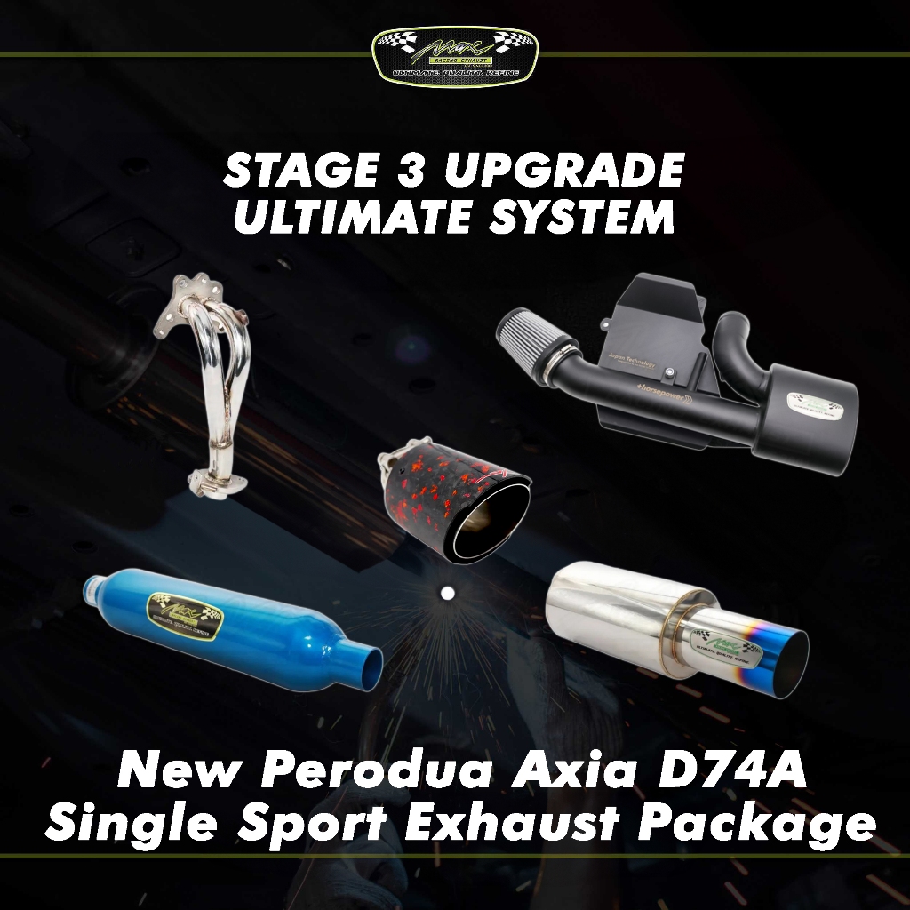 New Perodua Axia D74A / Toyota Wigo Single Sport Exhaust Package ...