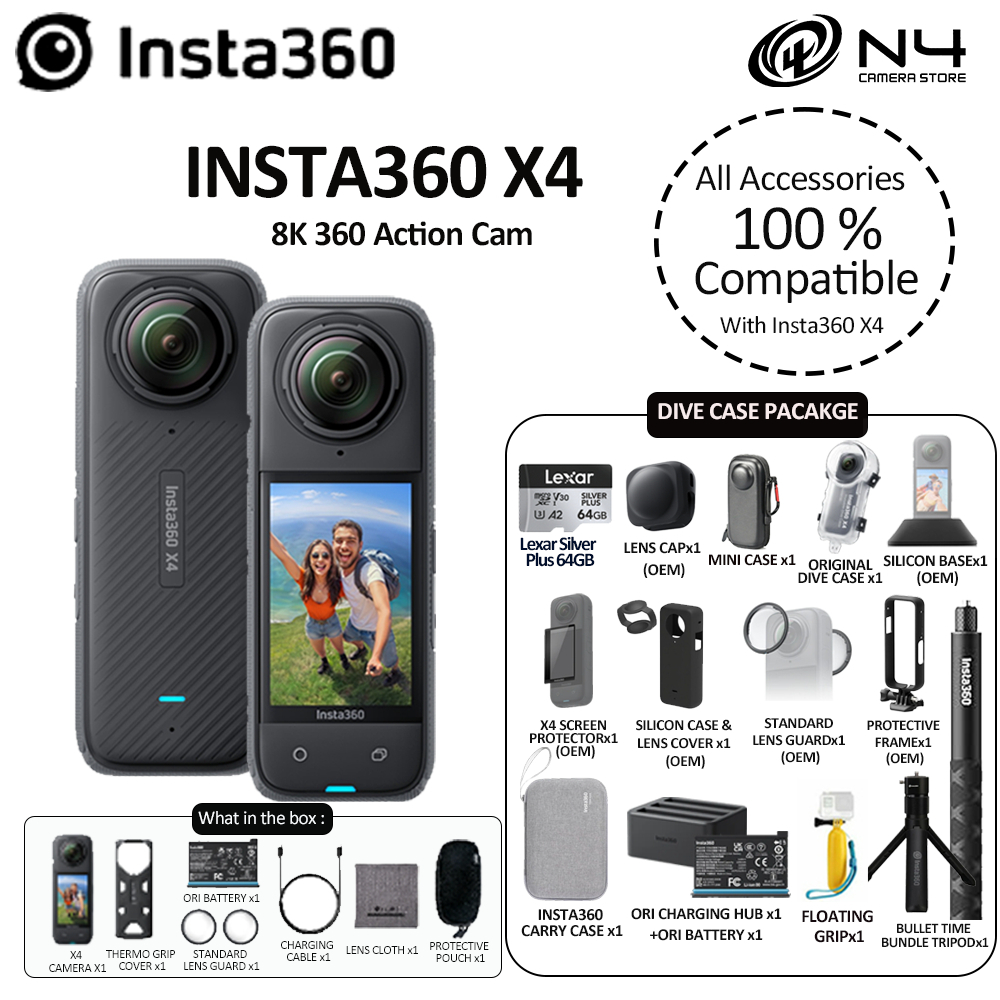 Insta360 X4 / Insta360 One X4 / Insta360 OneX4 5.7K Video 72MP Photo ...