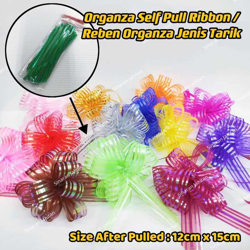 🎀28mm 32mm 50mm Organza Pull Ribbon🎀/ Riben Tarik Jenis Organza (Tak ...