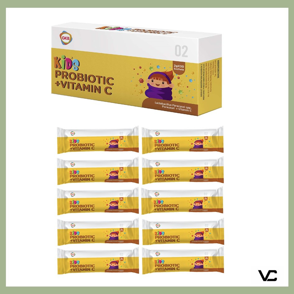 [EXP: 12/2025] GKB KIDS PROBIOTIC + VITAMIN C 2G 5 sachets/ 10 sachets ...